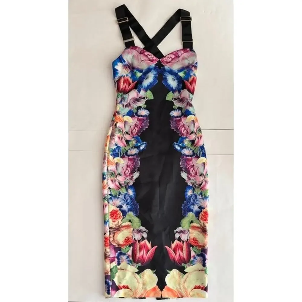 Ted Baker | Dresses | Ted Baker London Floral Bodycon Dress Sz Us 4 ...